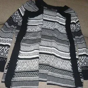 Jw Style | Sweaters | Jw Style Womens Black And White Long Sleeve ...